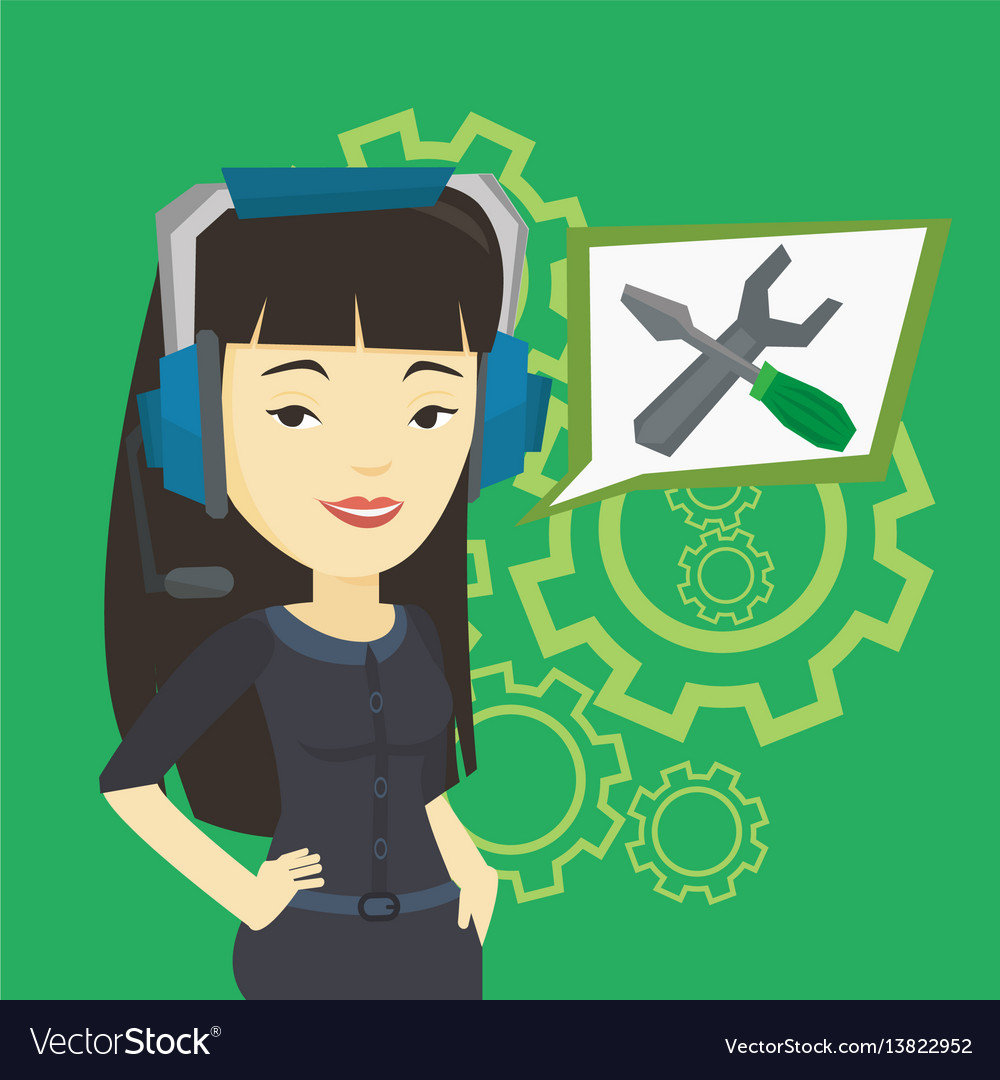 Technical support operator Royalty Free Vector Image