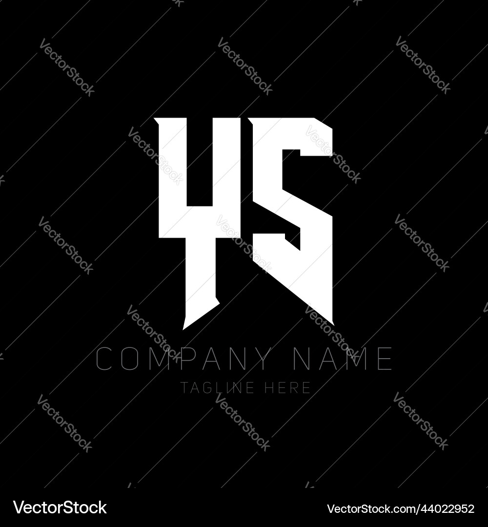 Ys letter logo design initial letters gamings Vector Image