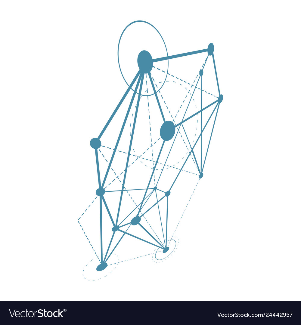 3d engineering backdrop abstract polygonal shape Vector Image