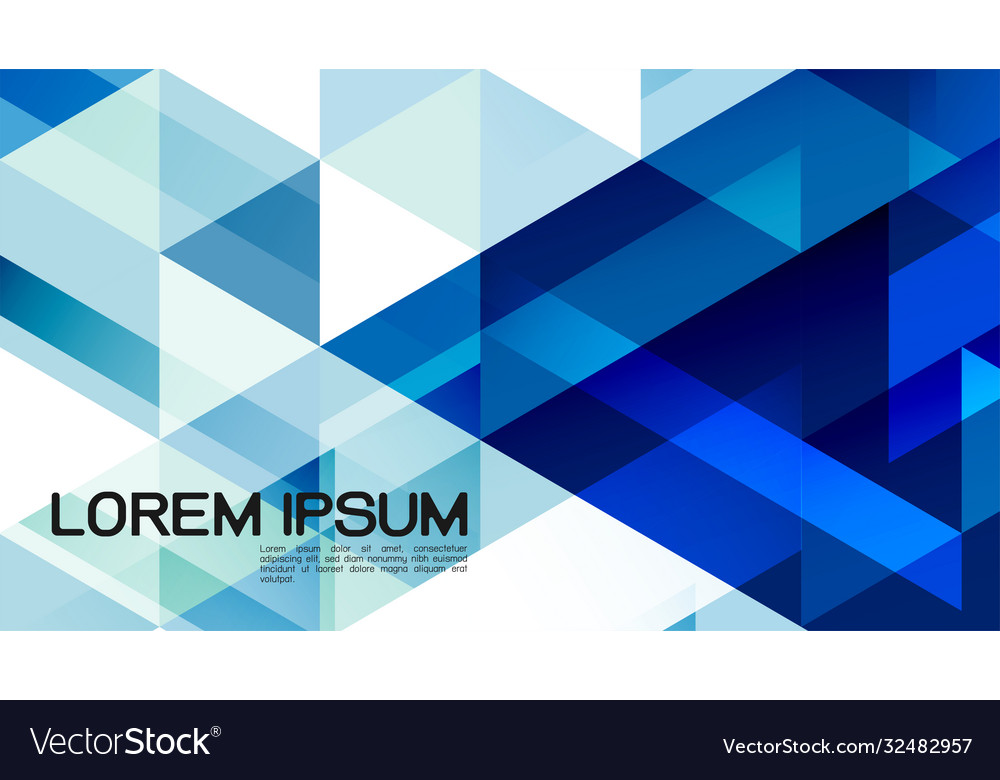 Abstract gradient blue mixed geometric template Vector Image