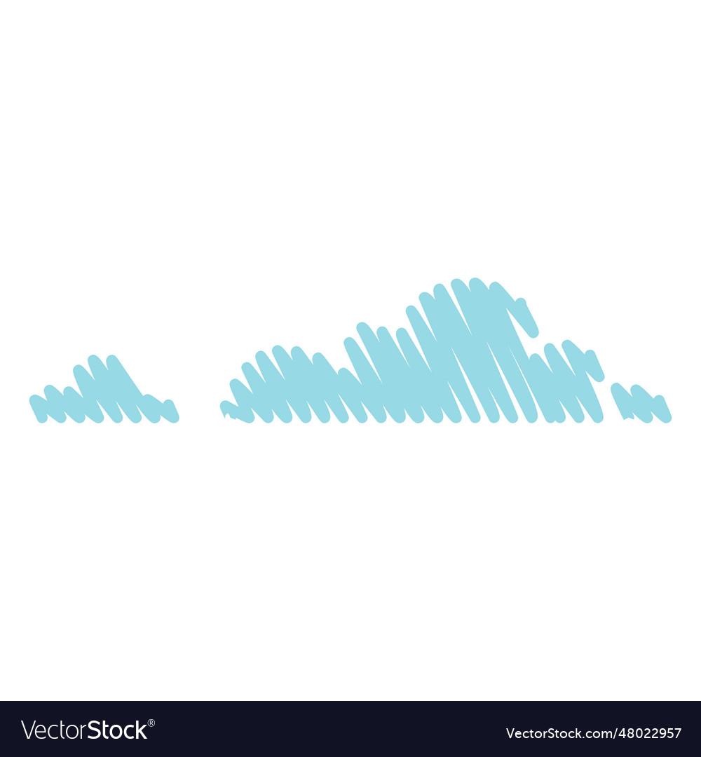 Clouds scribble icon Royalty Free Vector Image