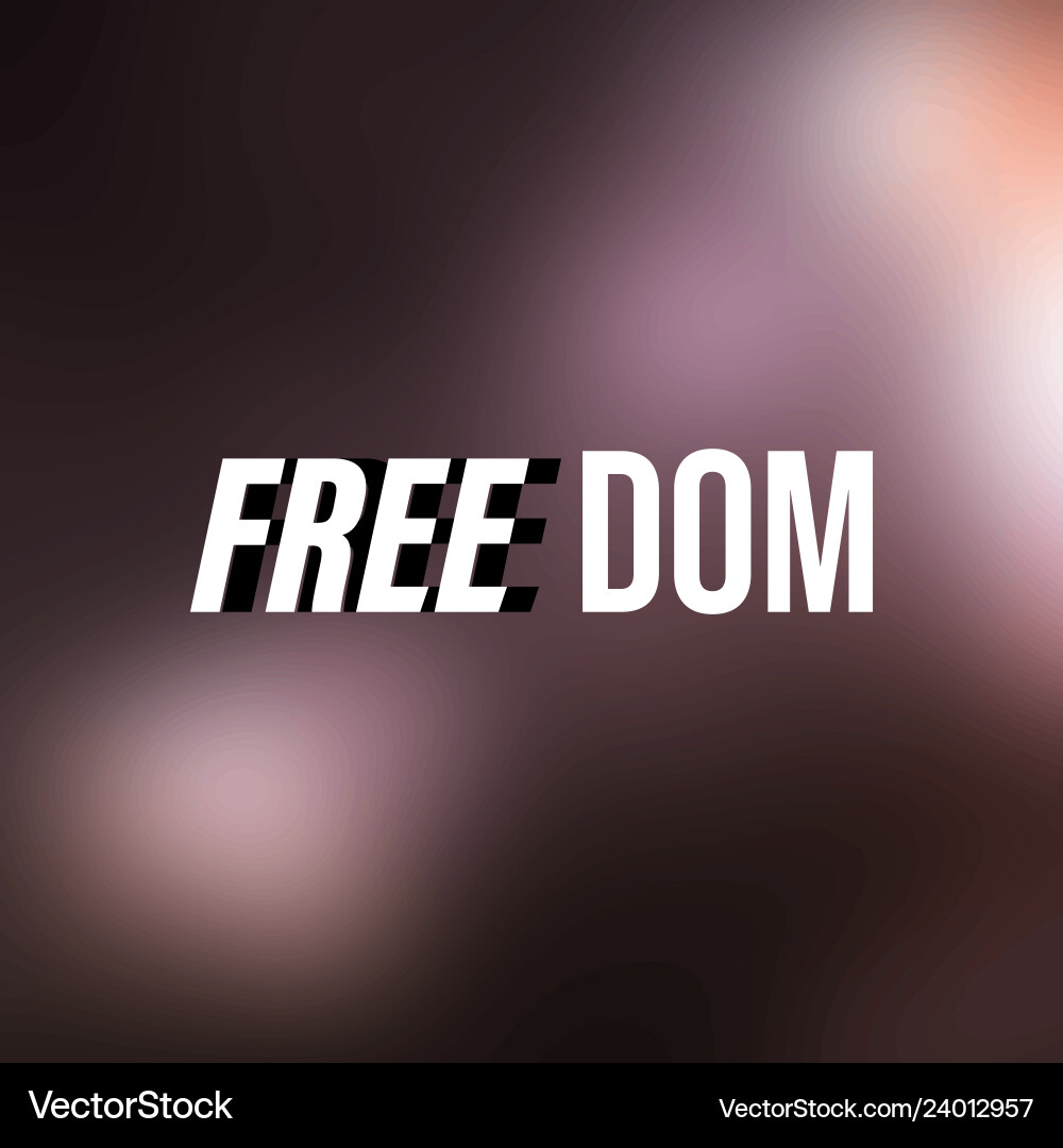 Freedom life quote with modern background Vector Image