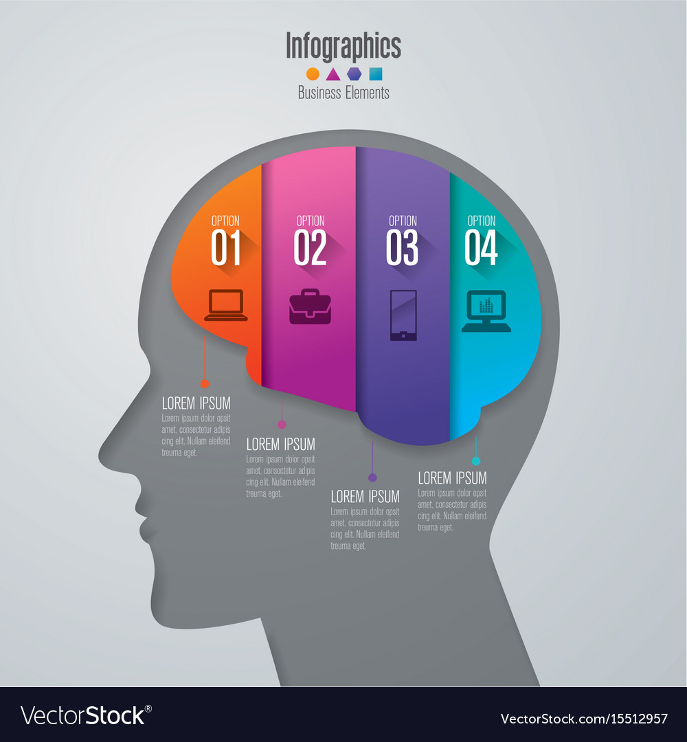 Infographics design with 4 options Royalty Free Vector Image