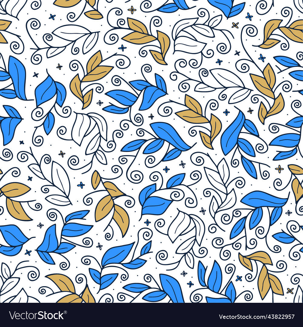 Leaf seamless pattern Royalty Free Vector Image
