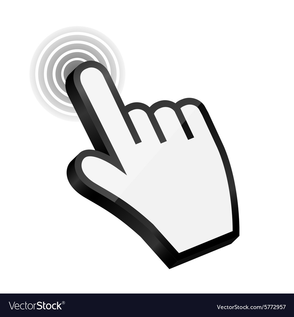 Mouse hand cursor Royalty Free Vector Image - VectorStock