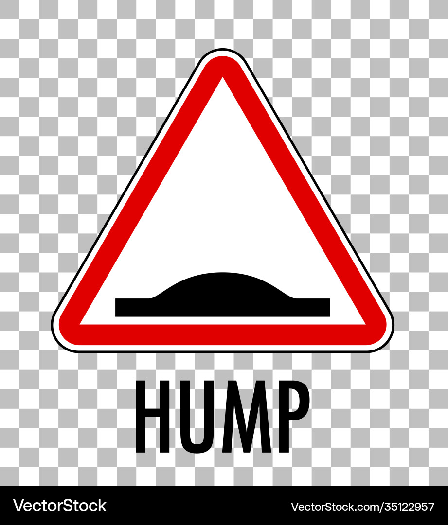 Red traffic sign on transparent background Vector Image