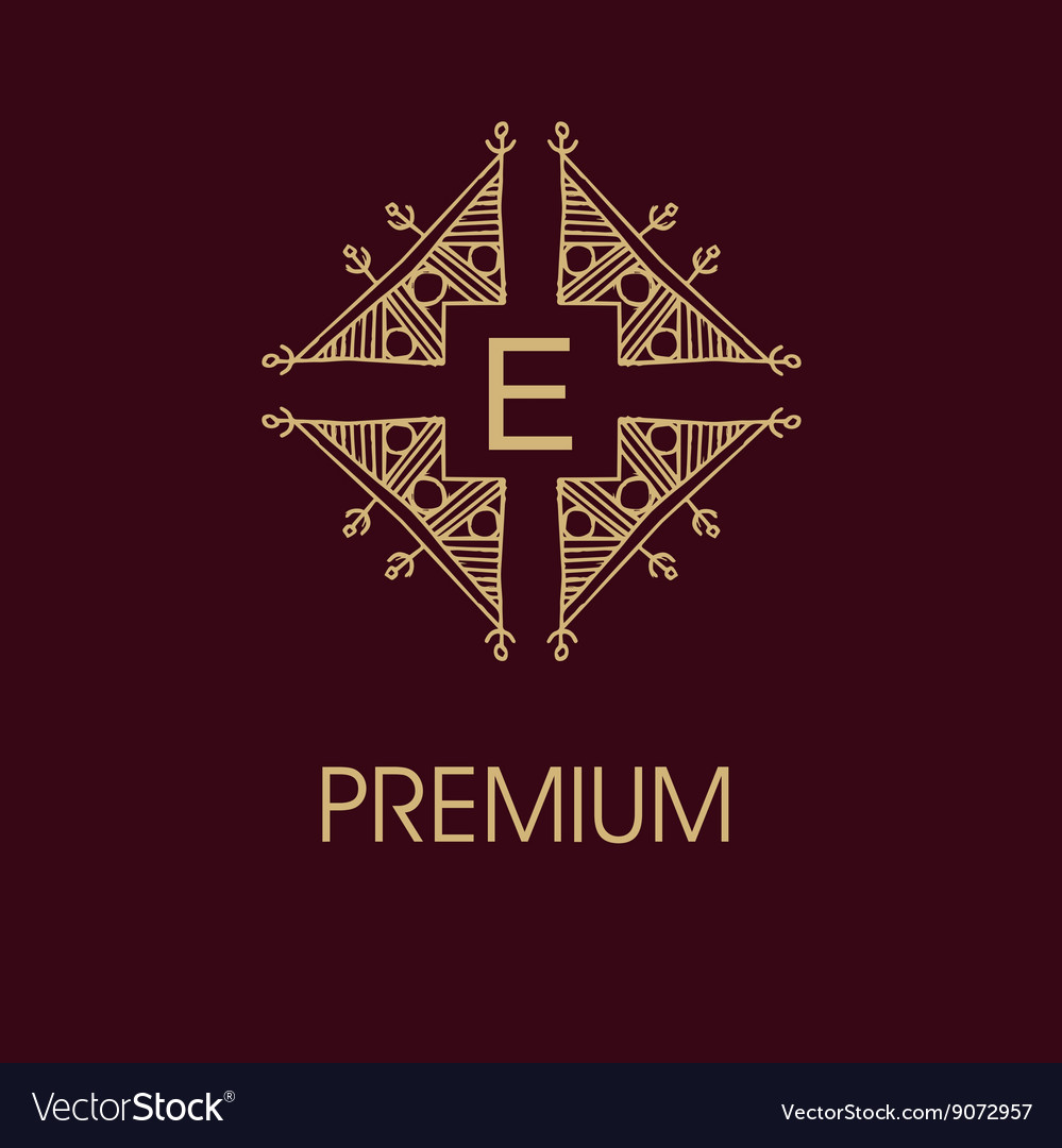 Set elegant monogram design Royalty Free Vector Image