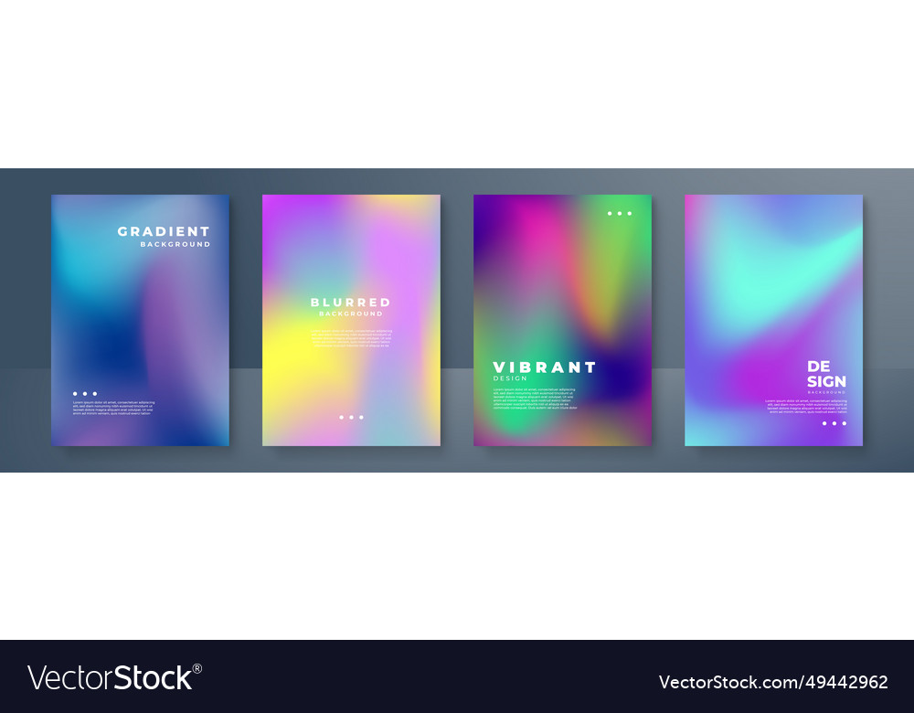 Blurred backgrounds set with modern abstract Vector Image