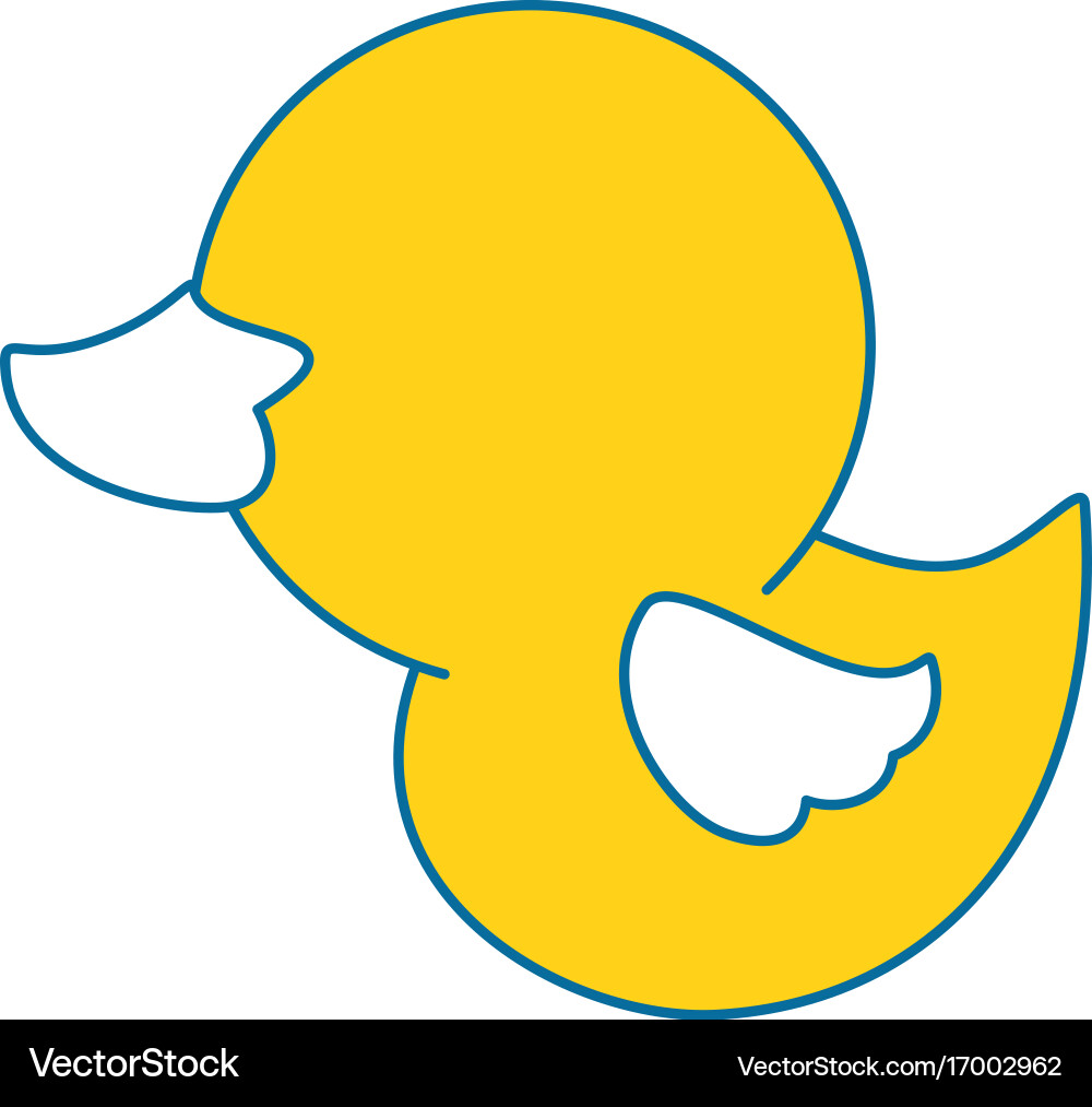 Cartoon duck animal icon Royalty Free Vector Image
