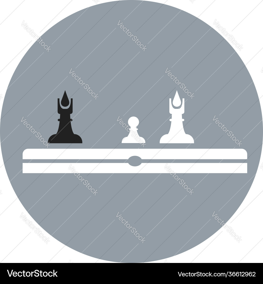 Chess endgame on white background Royalty Free Vector Image