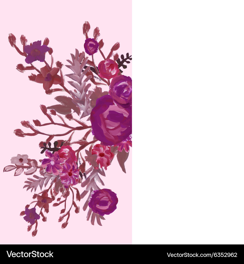 Floral card Bouquet Royalty Free Vector Image - VectorStock