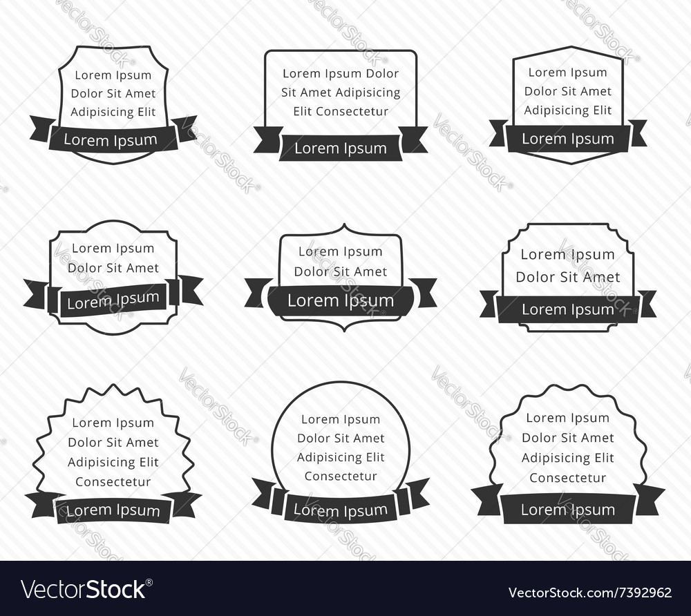 Frames with ribbons Royalty Free Vector Image - VectorStock