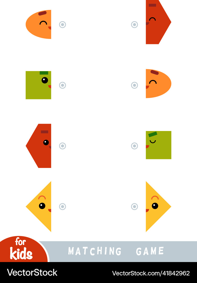 Matching game educational game for children match Vector Image