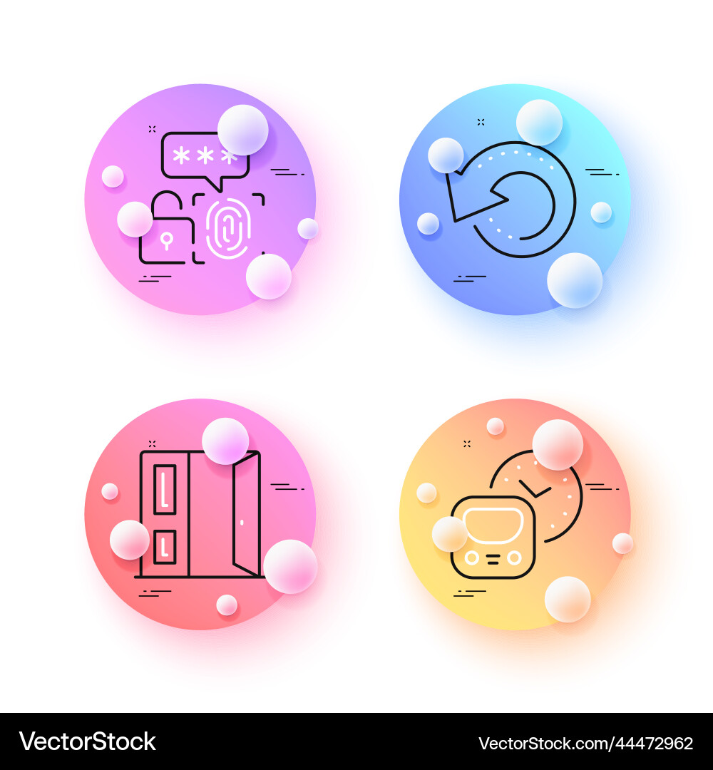 Open door metro and biometric security minimal Vector Image