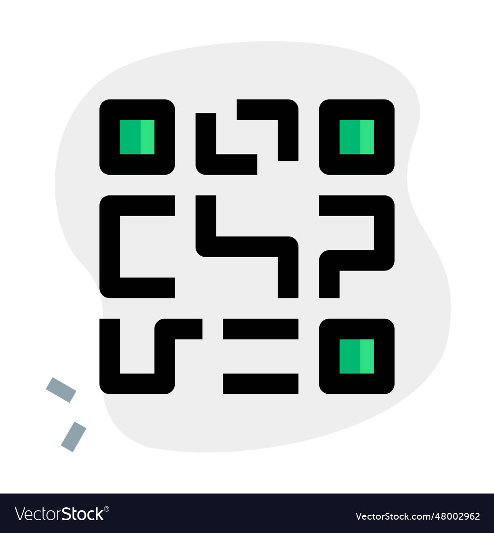 Qr code a barcode with various information Vector Image