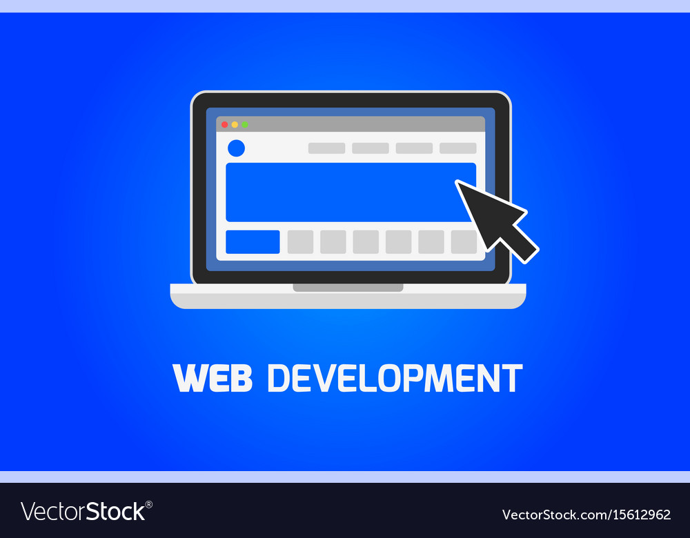 Web development laptop icon create website Vector Image
