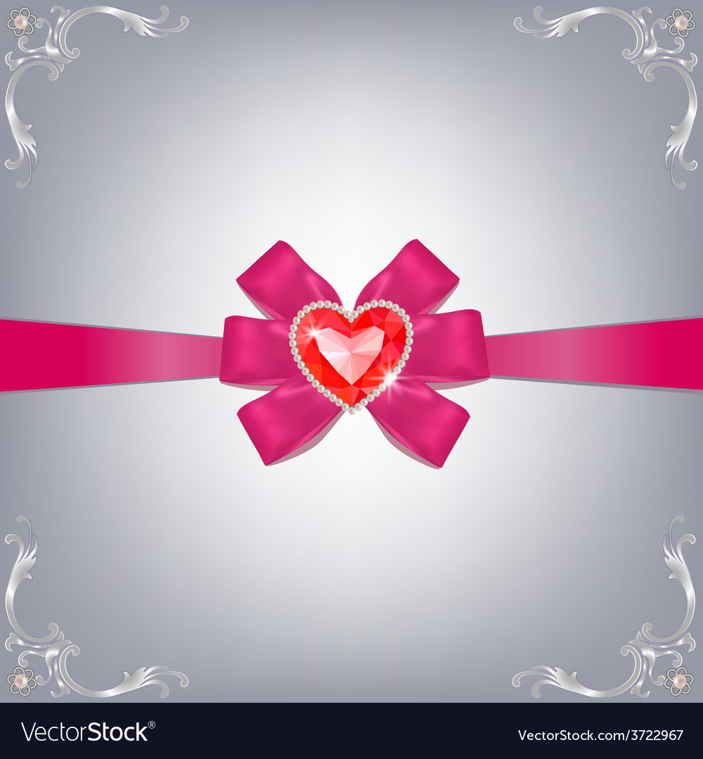 Background with bow Royalty Free Vector Image - VectorStock