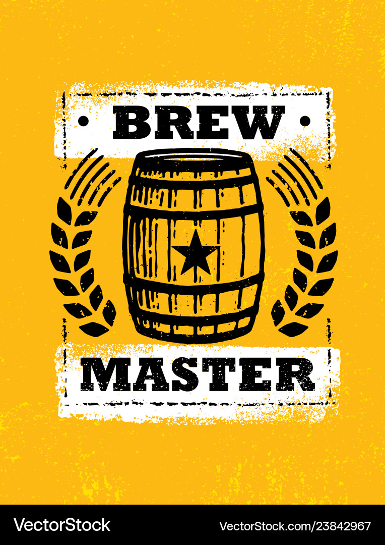 Brew master craft beer local brewery artisan Vector Image