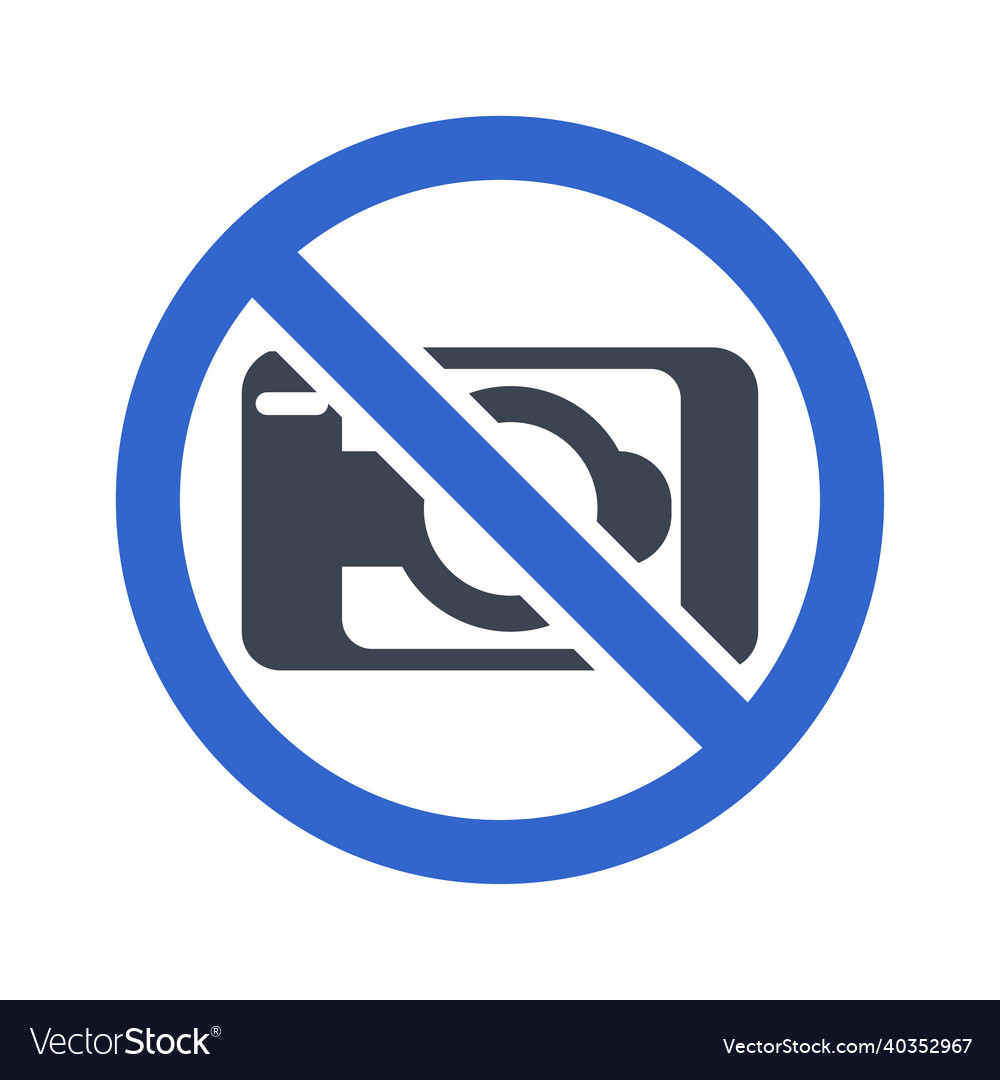 Camera restriction icon Royalty Free Vector Image