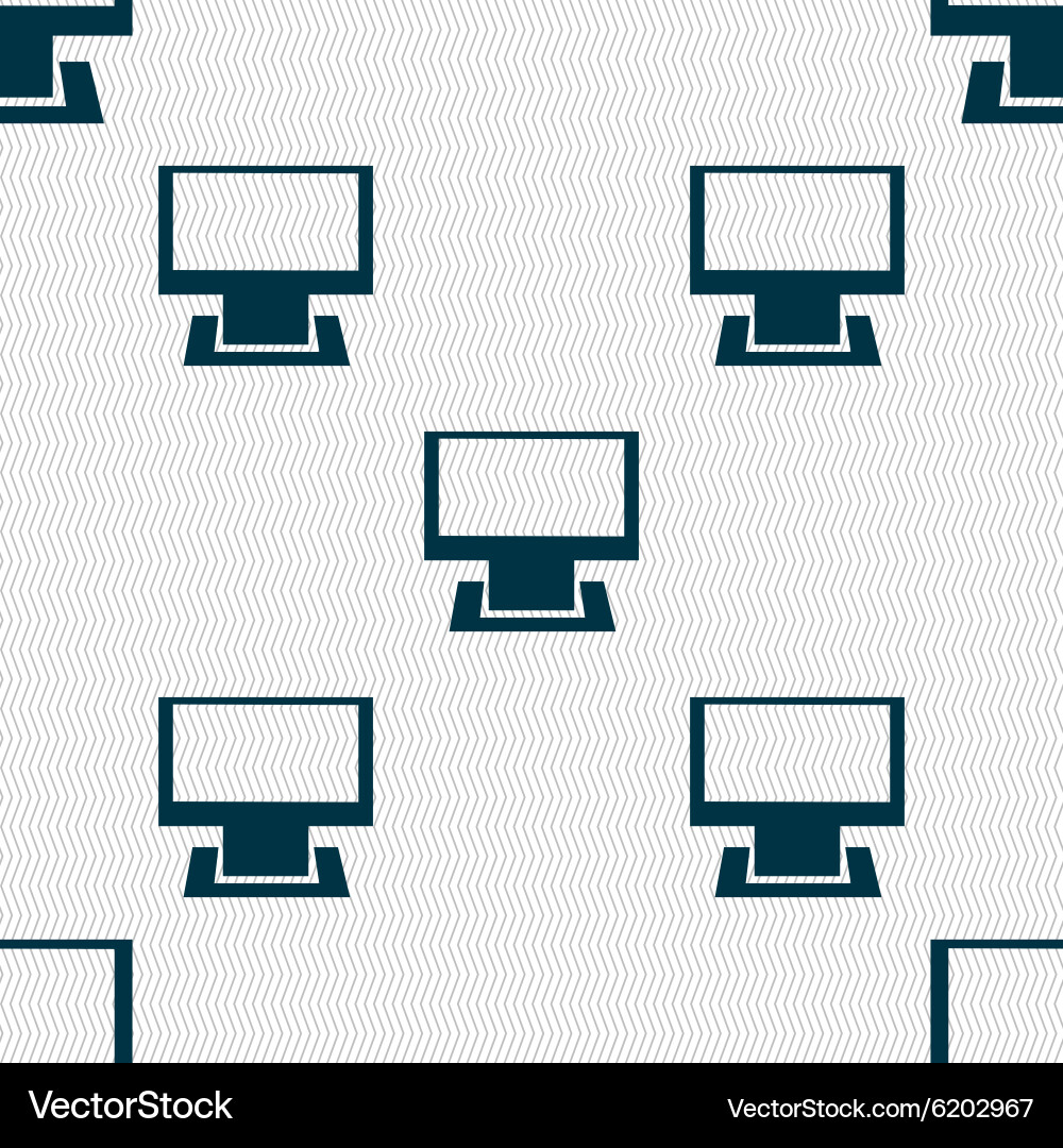 Computer widescreen monitor sign icon seamless Vector Image