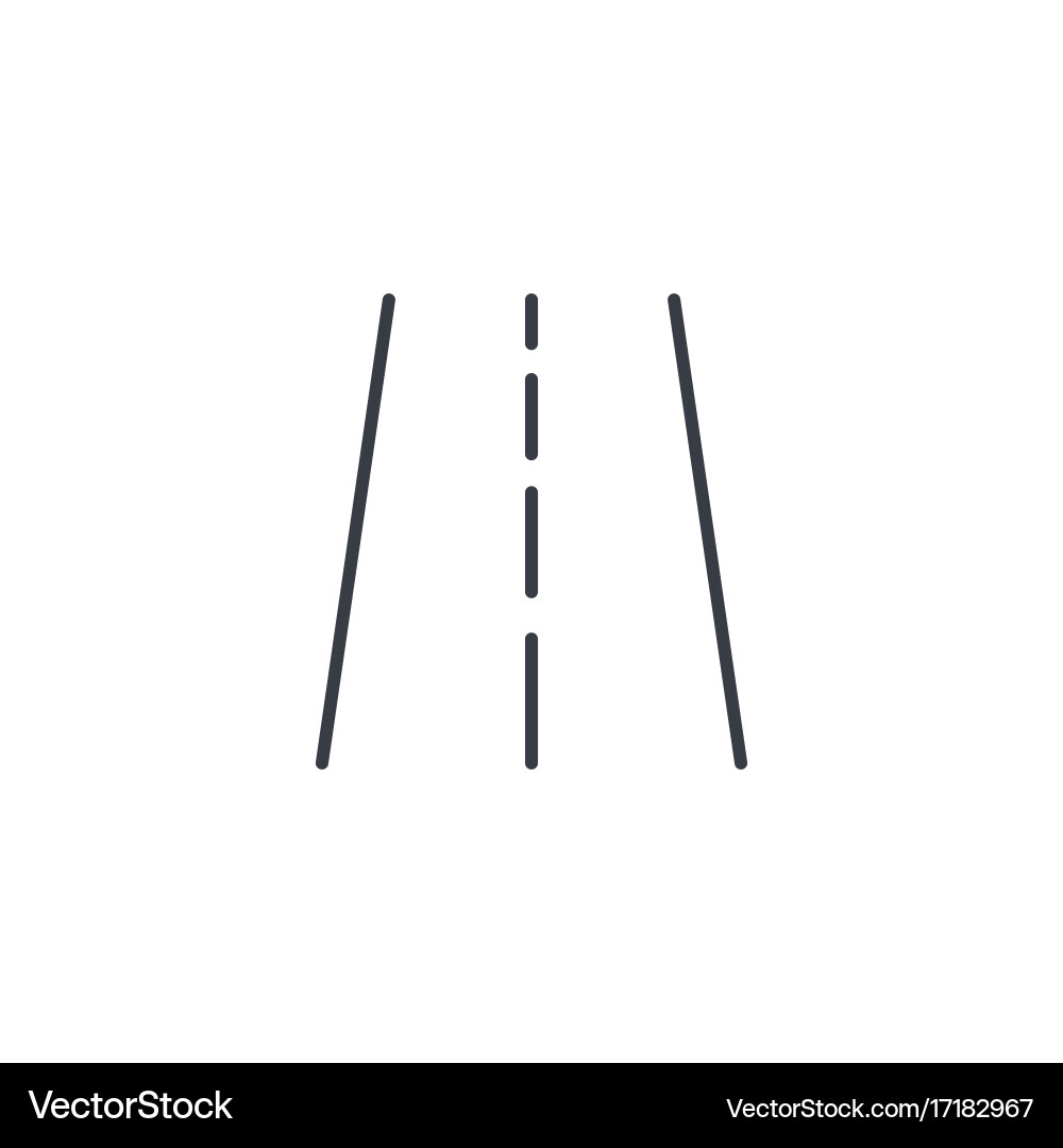 Highway road transport traffic thin line icon Vector Image