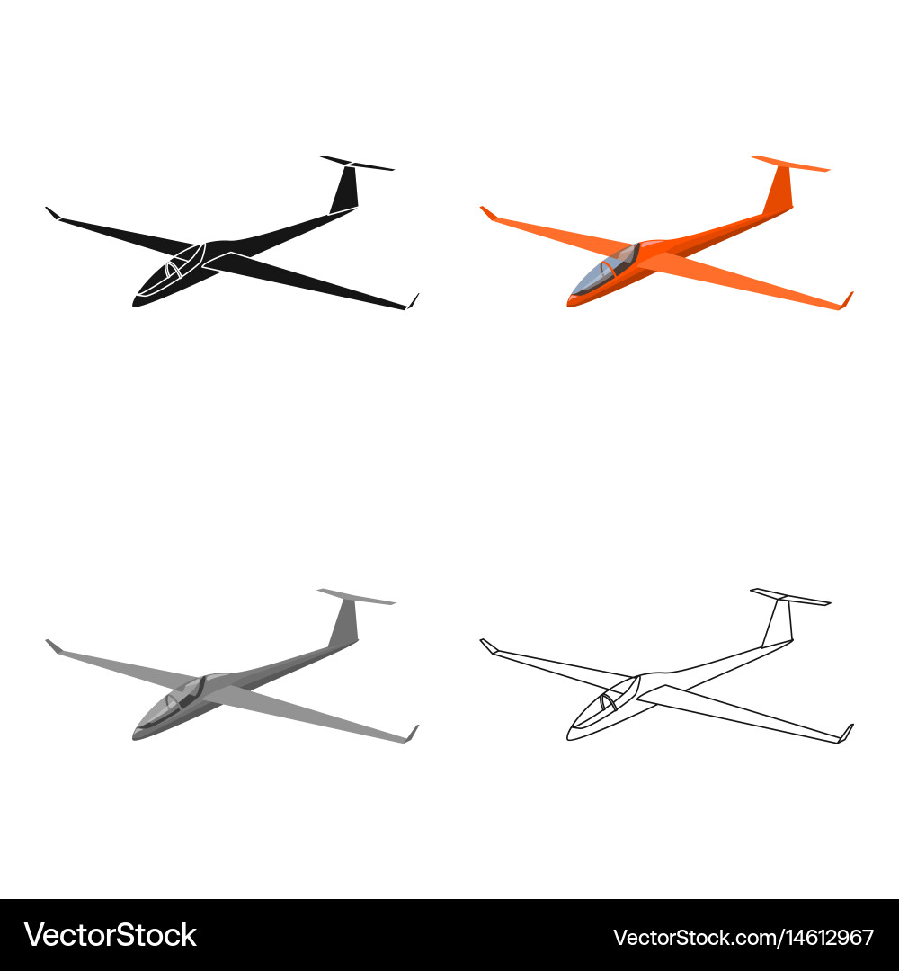 Orange fighter high speed airplane for one Vector Image
