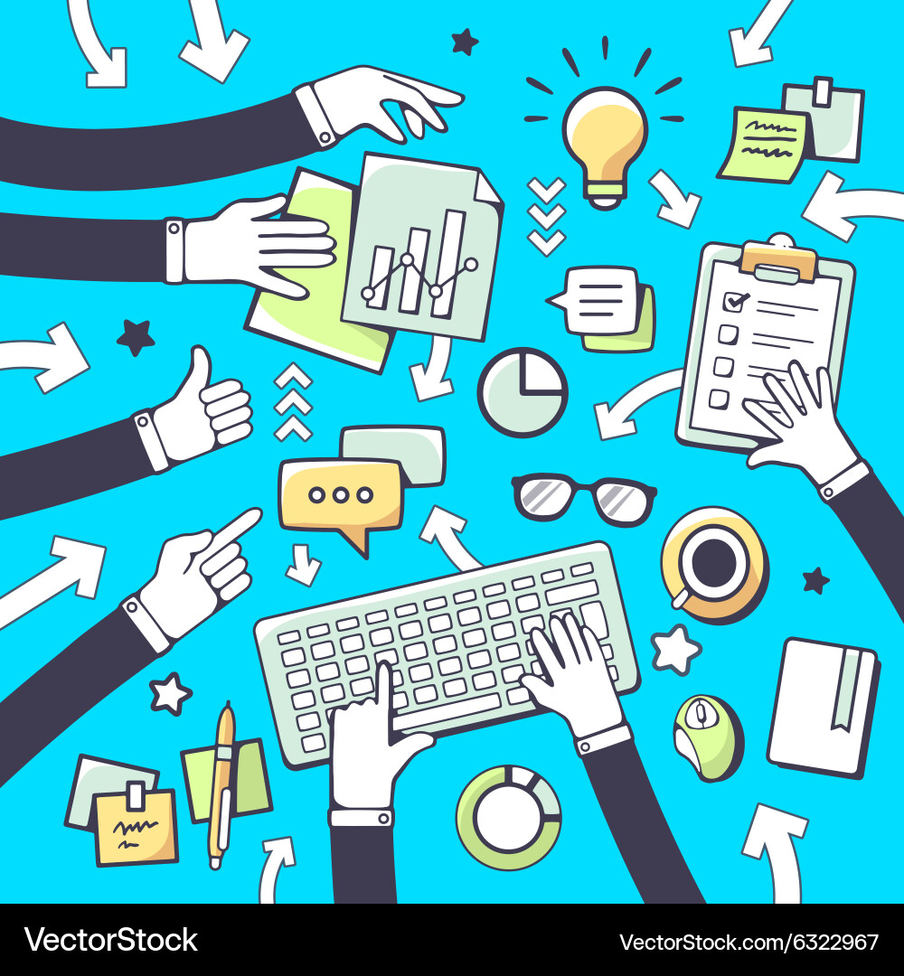 People communication in meeting room Royalty Free Vector