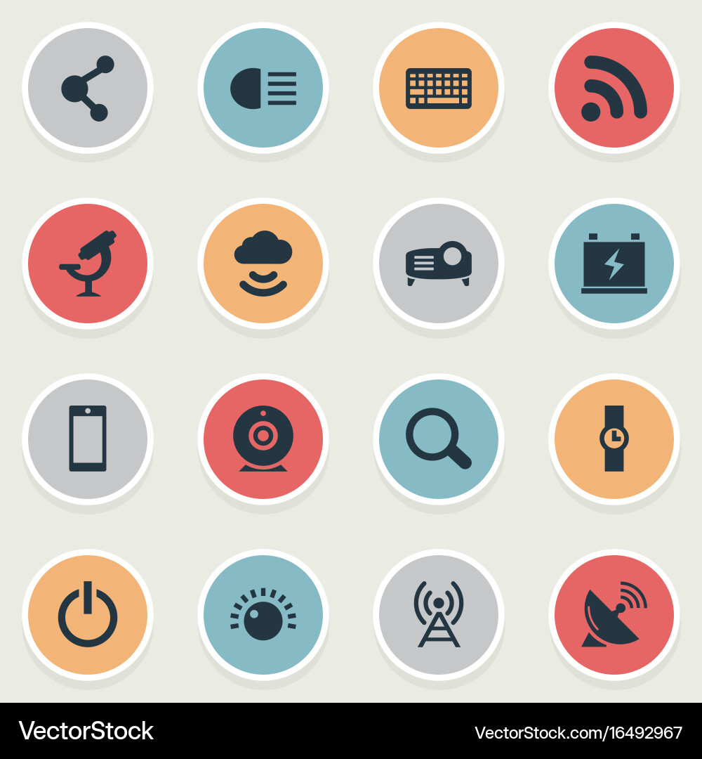 Set of simple gadget icons Royalty Free Vector Image