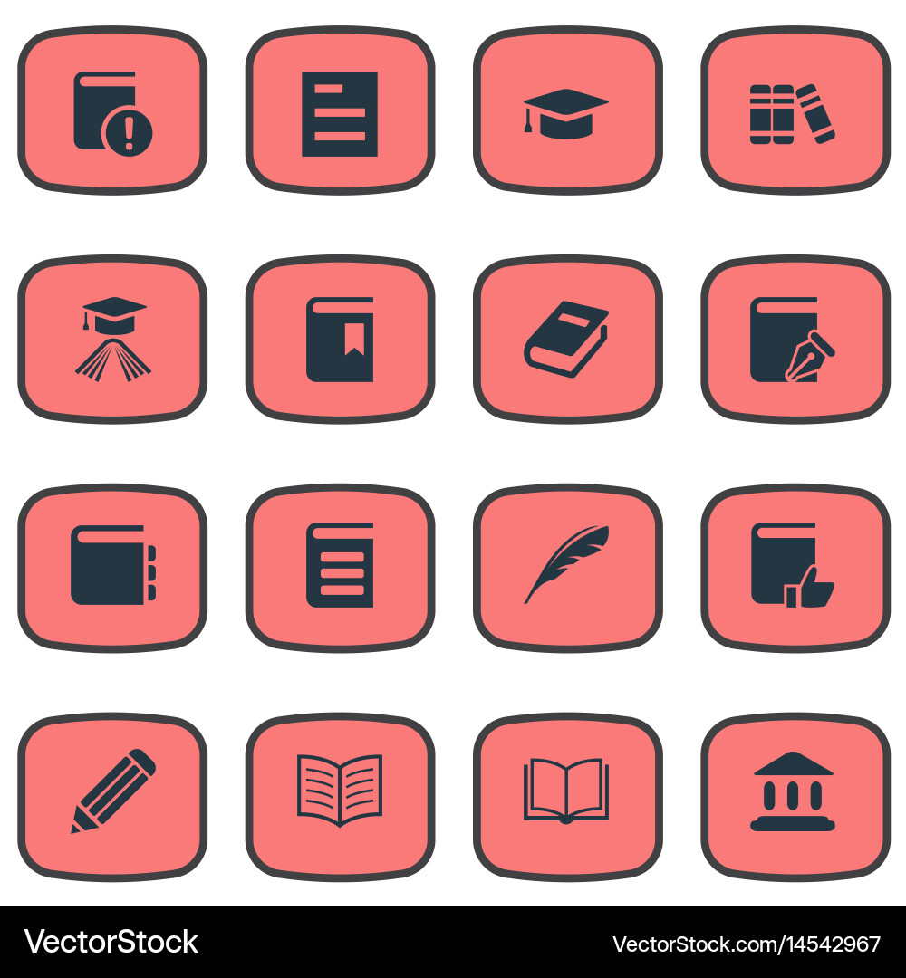 Set of simple reading icons Royalty Free Vector Image