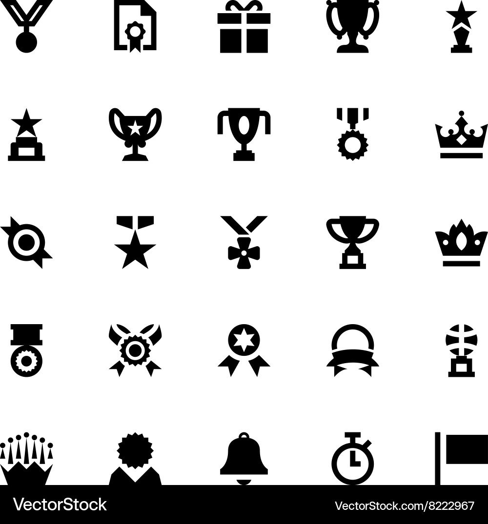 Vote and reward icons 3 Royalty Free Vector Image