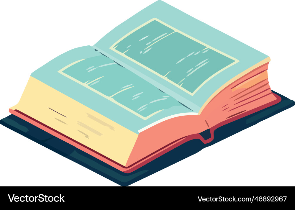 Yellow book cover symbolizes creativity and Vector Image