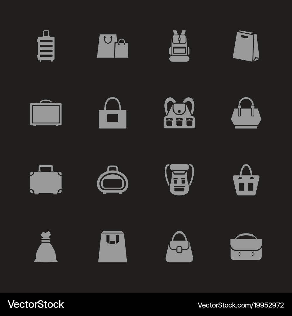 Bag - flat icons Royalty Free Vector Image - VectorStock