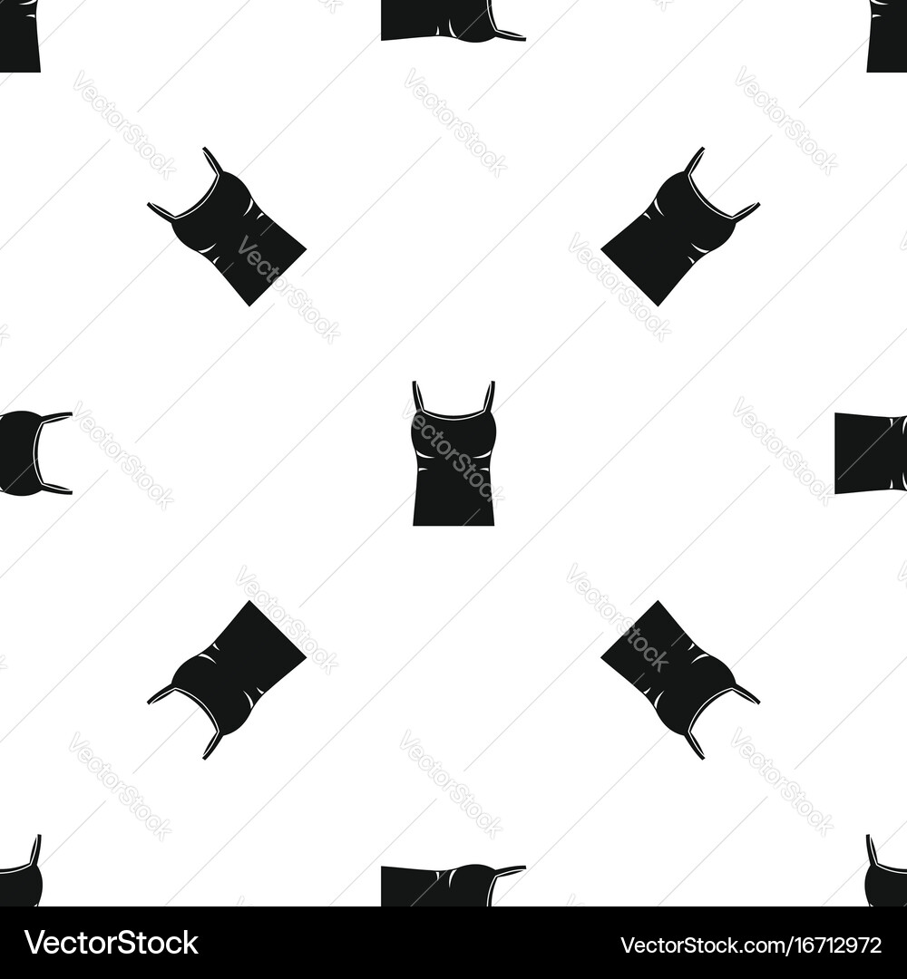 Blank women tank top pattern seamless black Vector Image