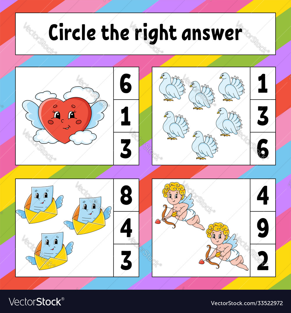 Circle right answer education developing Vector Image
