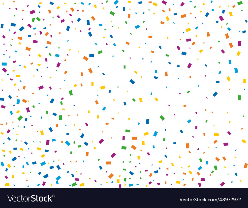 Holiday rectangular confetti light rainbow Vector Image