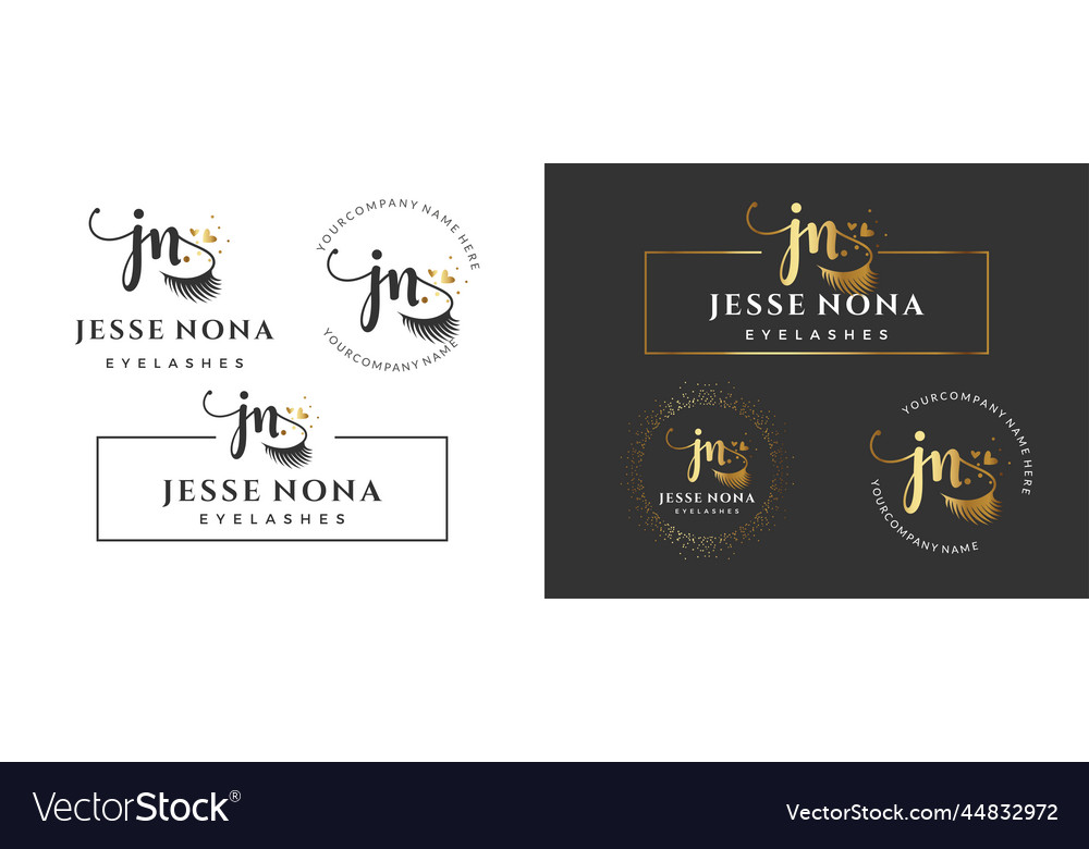 Initial letter jn j lash eyebrow lashes eyelash Vector Image Initial letter jn j lash eyebrow lashes eyelash Vector Image