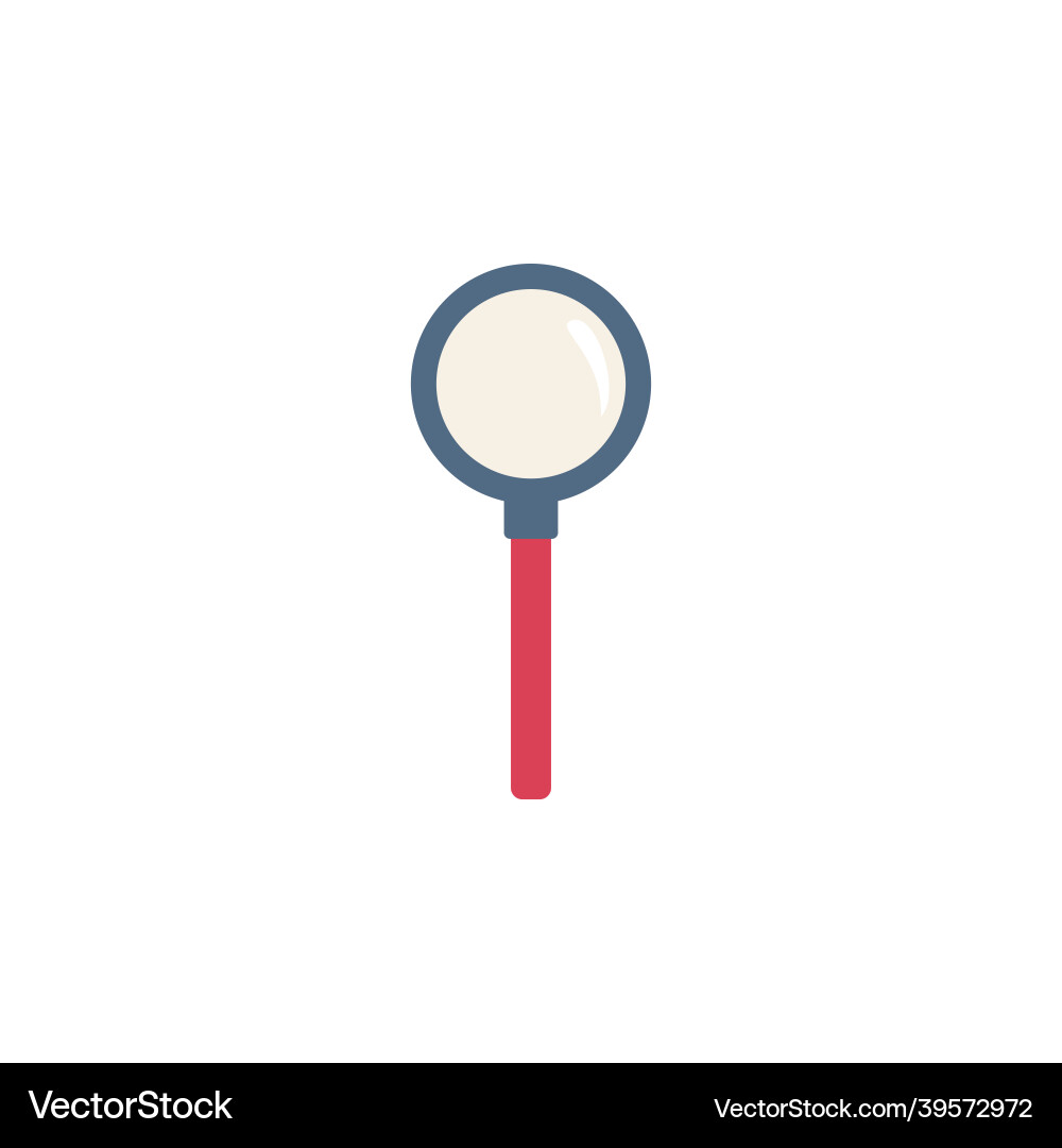 Magnifying glass or zooming lens on handle flat Vector Image