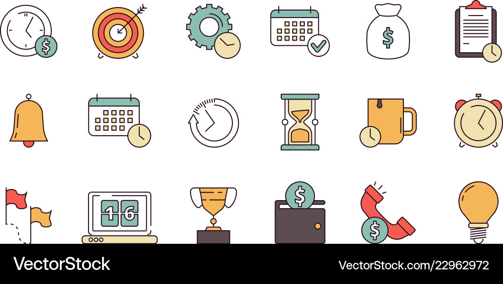 Productive management icon business productivity Vector Image