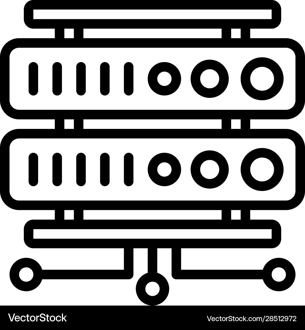 Rackmount server Royalty Free Vector Image - VectorStock