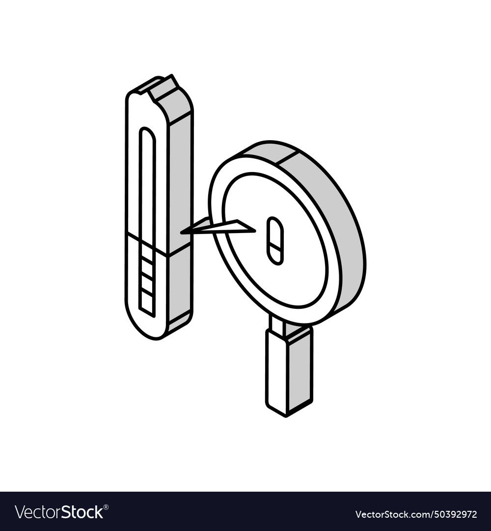 Reseaching rfid chip isometric icon Royalty Free Vector