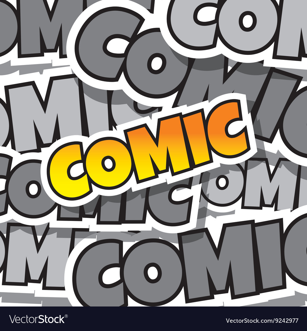 Cartoon comic text Royalty Free Vector Image - VectorStock