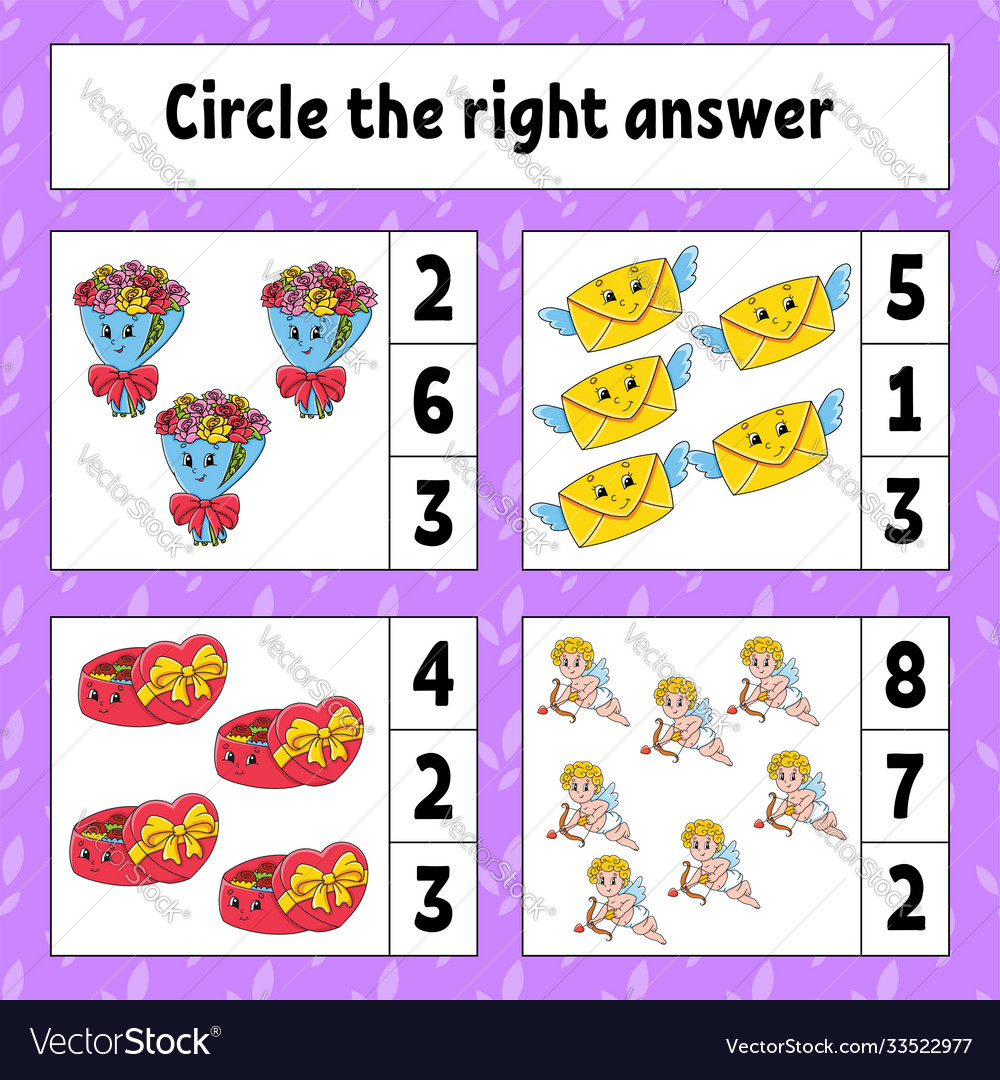 Circle right answer education developing Vector Image