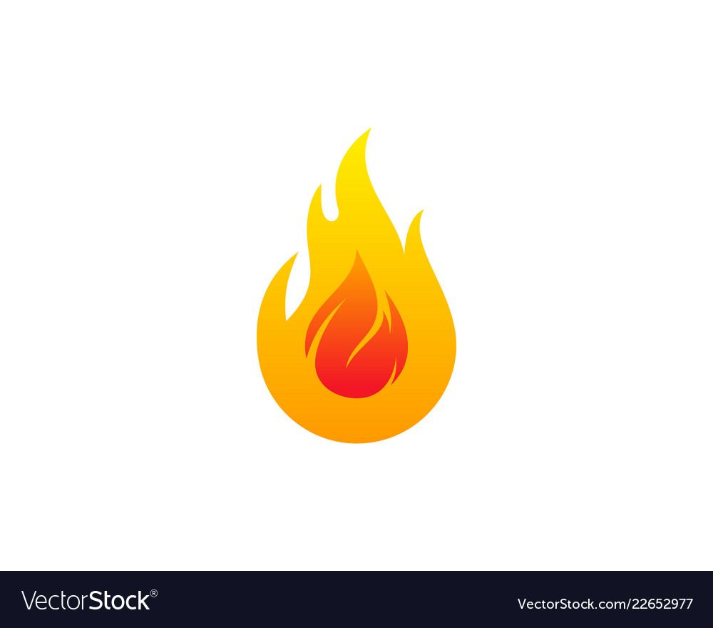 Fire logo icon design Royalty Free Vector Image