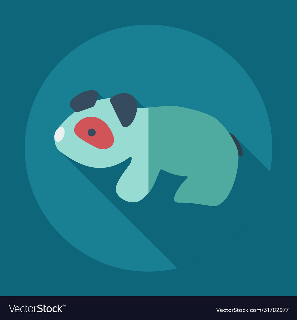 Flat modern design with shadow icons pandas Vector Image