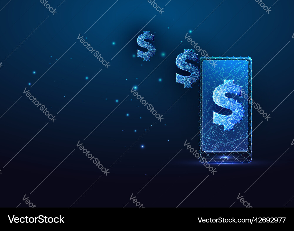 Futuristic online finance management concept Vector Image