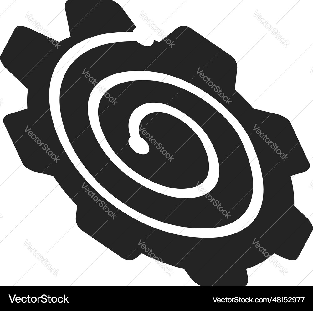 Gear service logo template isolated brand Vector Image