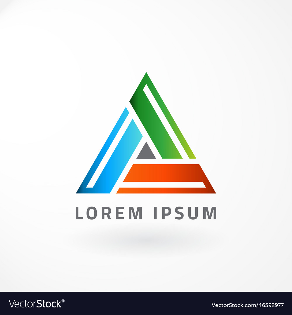 Logo - triangle design Royalty Free Vector Image
