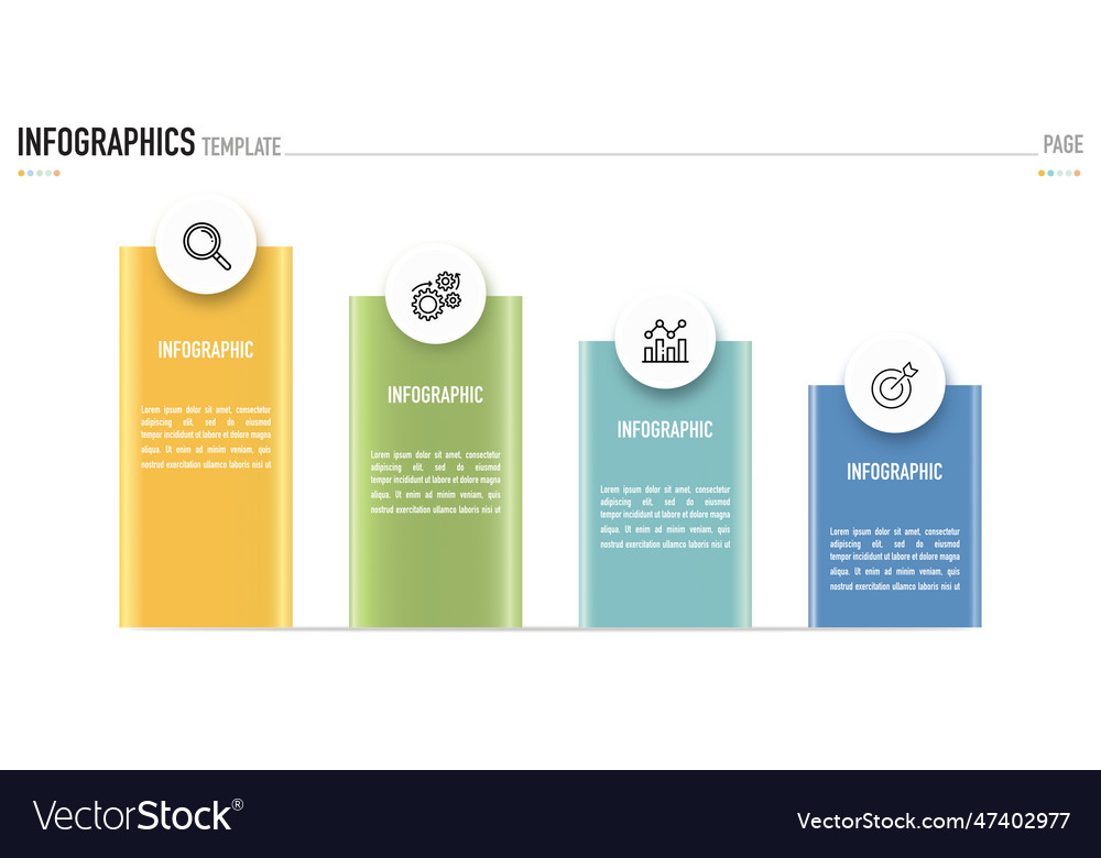 Metallic texture rectangular infographic Vector Image