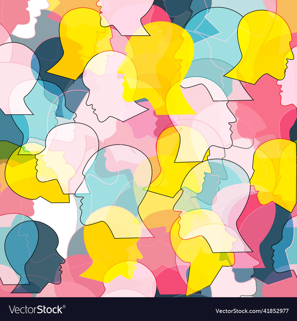 People seamless pattern background Royalty Free Vector Image