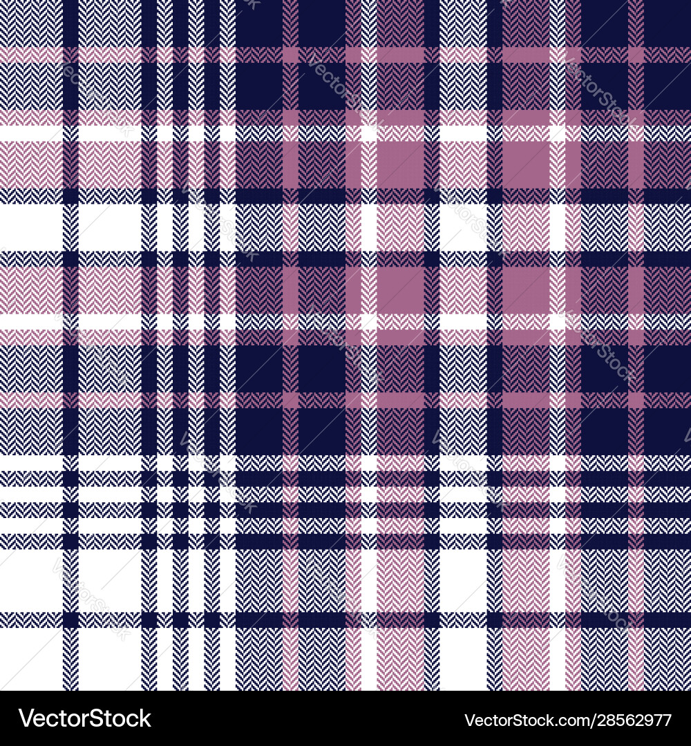 Plaid pattern seamless texture blue pink white Vector Image